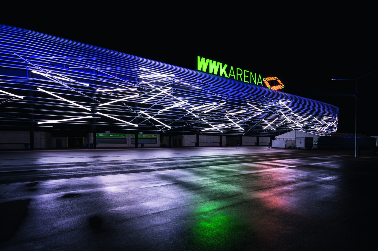 Stadium facade - WWK Arena - Titus Bernhard Architekten